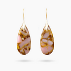 Golden Peach Jasper Teardrop Earrings